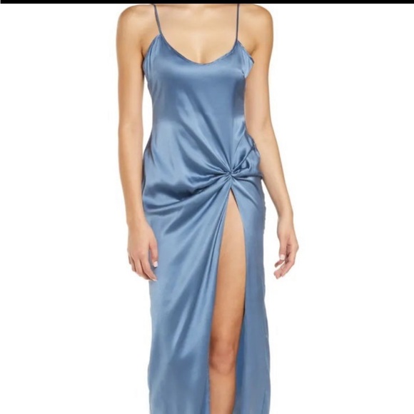 SKIMS | Dresses | Skims High Slit Stretch Silk Slip | Poshmark